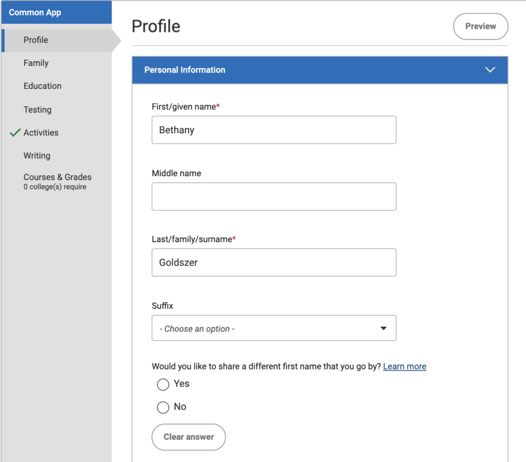 ⋆ Stand Out College Prep The Common App Questions: Step-by-Step